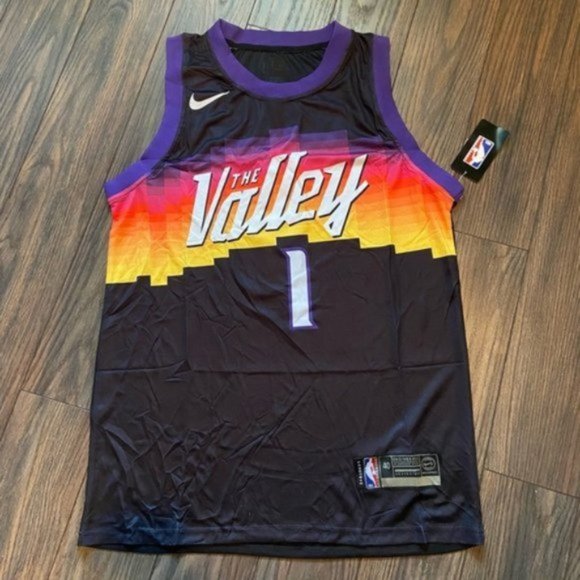 Shirts | Devin Booker Phoenix Suns Valley Black Jersey | Poshmark